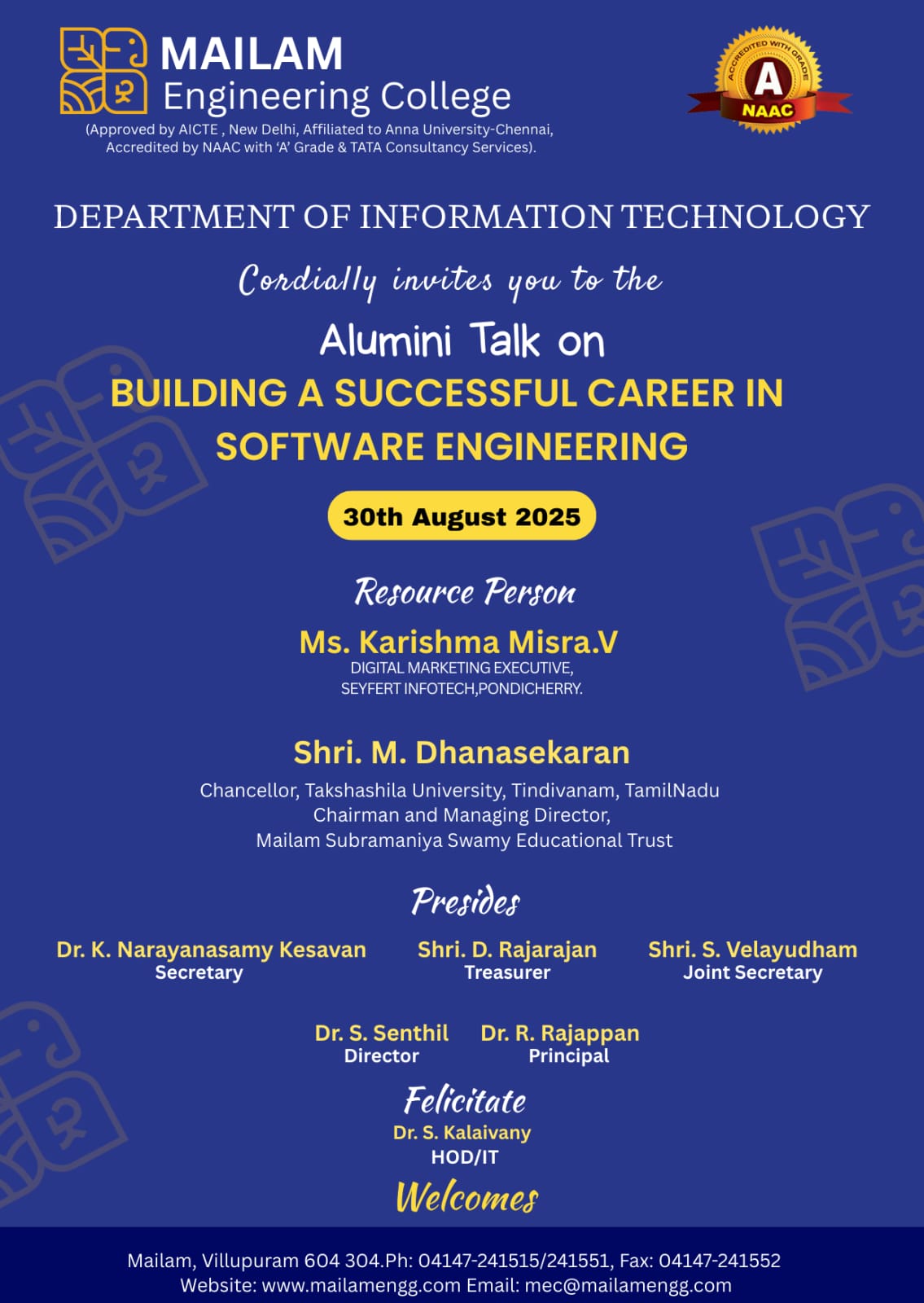 MAILAM ENGINEERING COLLEGE - Home